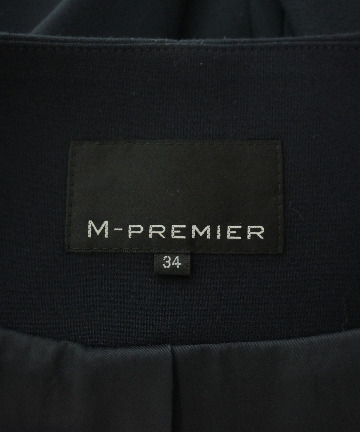 M-PREMIER（エム プルミエ）ノーカラージャケット 紺 サイズ:34(XS位) レディース/2200514661041 |【公式】ブランド古着・中古通販はRAGTAG（ラグタグ）