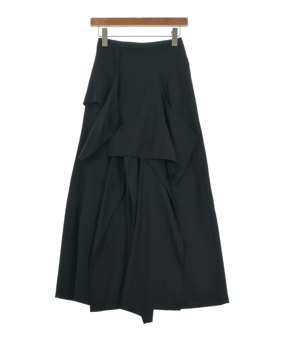 Yohji Yamamoto（ヨウジヤマモト）ロング・マキシ丈スカート 黒 サイズ:1(XS位) レディース/2200697581020 ...