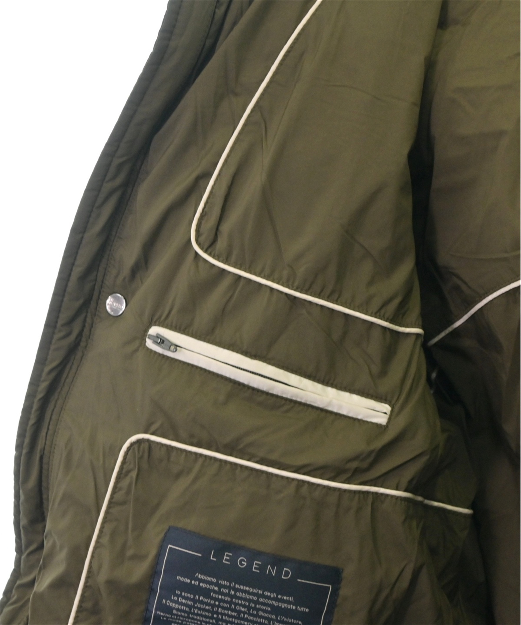 HERNO（ヘルノ）ダウンコート カーキ サイズ:48(L位) メンズ/2200412298011 |【公式】ブランド古着・中古通販はRAGTAG（ラグタグ）